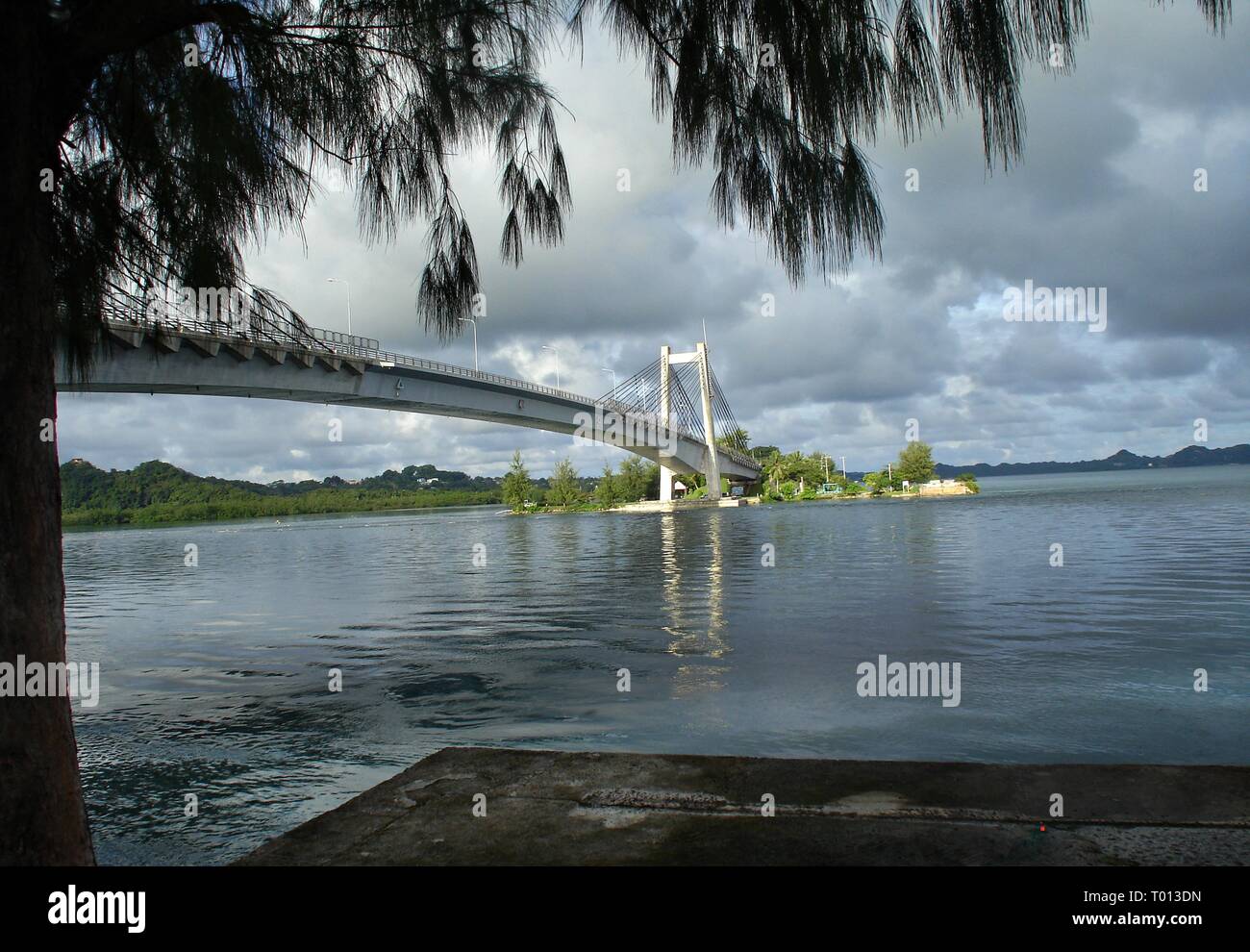Part of the Japan-Palau Friendship Bridge, popularly known as KB Bridge ...