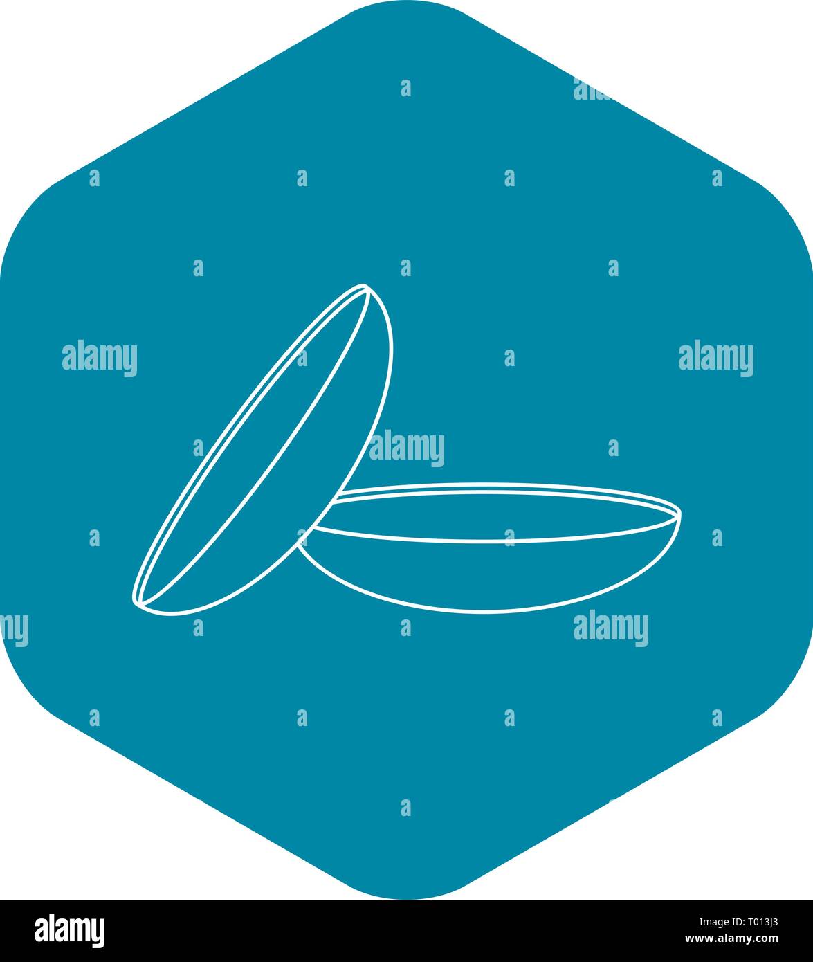 Two Contact Lenses Icon Outline Style Stock Vector Image And Art Alamy
