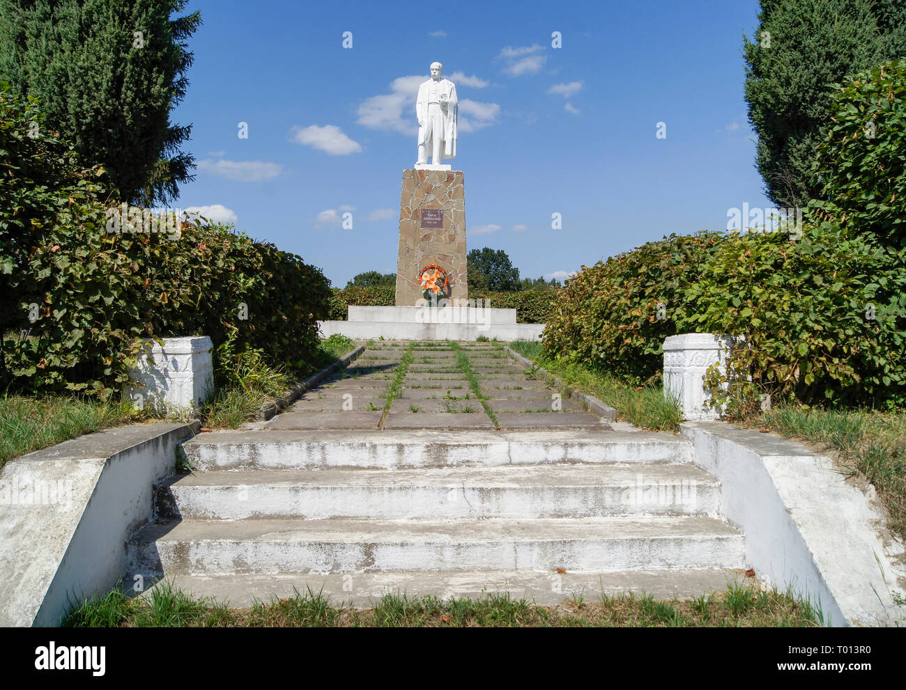 Taras Shevchenko monument in Western Ukraine. Europe Stock Photo - Alamy