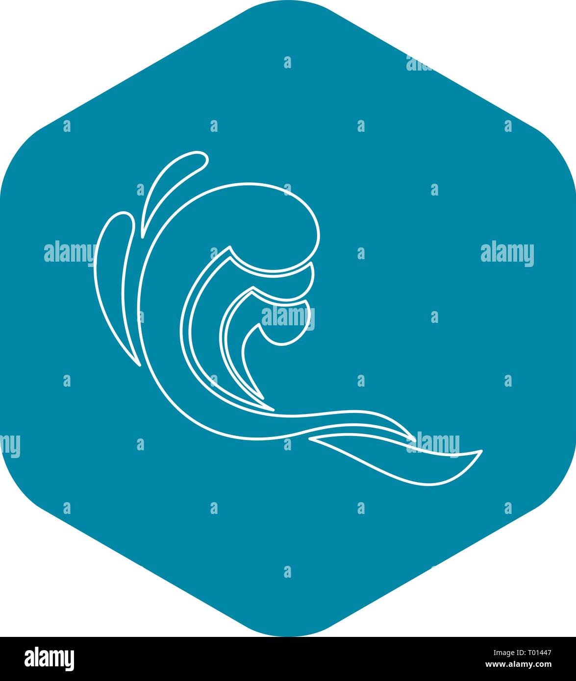 Surf ocean wave icon, outline style Stock Vector Image & Art - Alamy