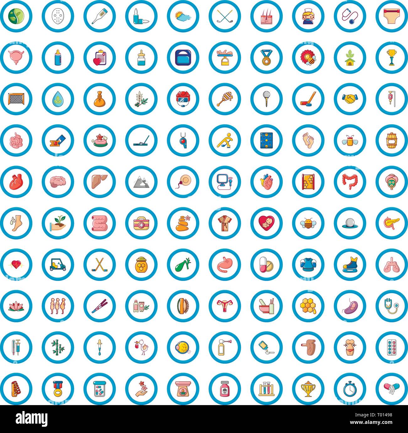 100 Child Health Icons Set High Resolution Stock Photography and Images ...