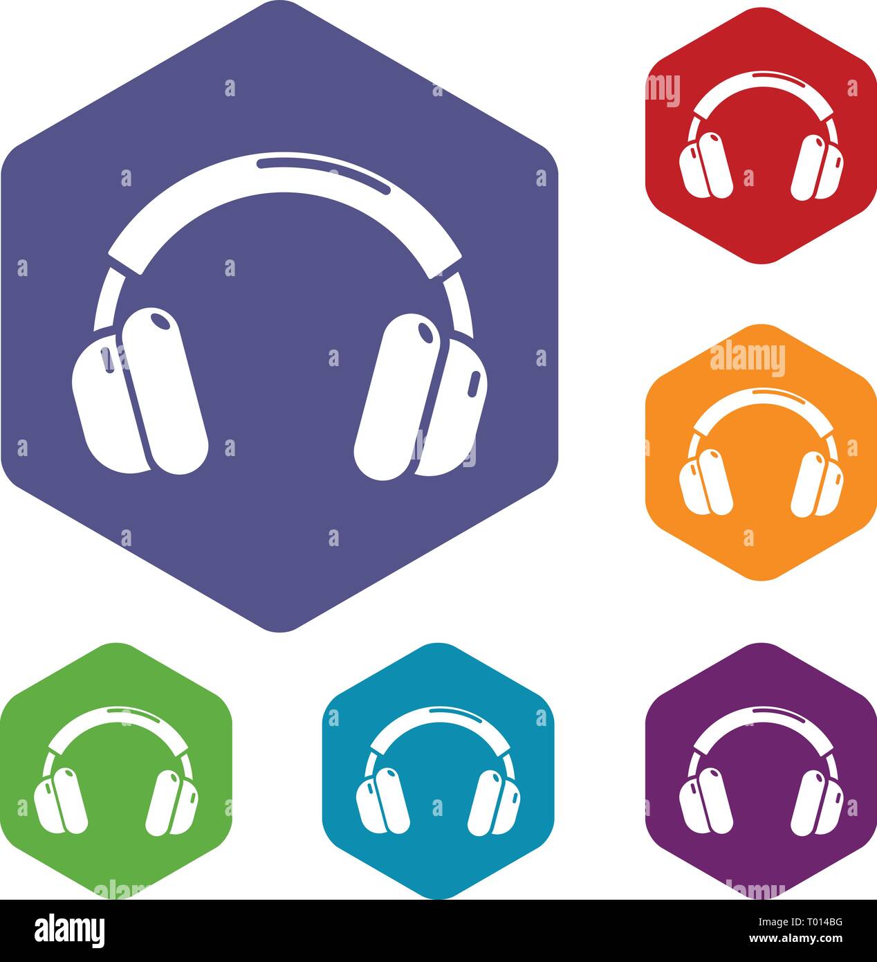 Headphones icons vector hexahedron Stock Vector Image & Art - Alamy