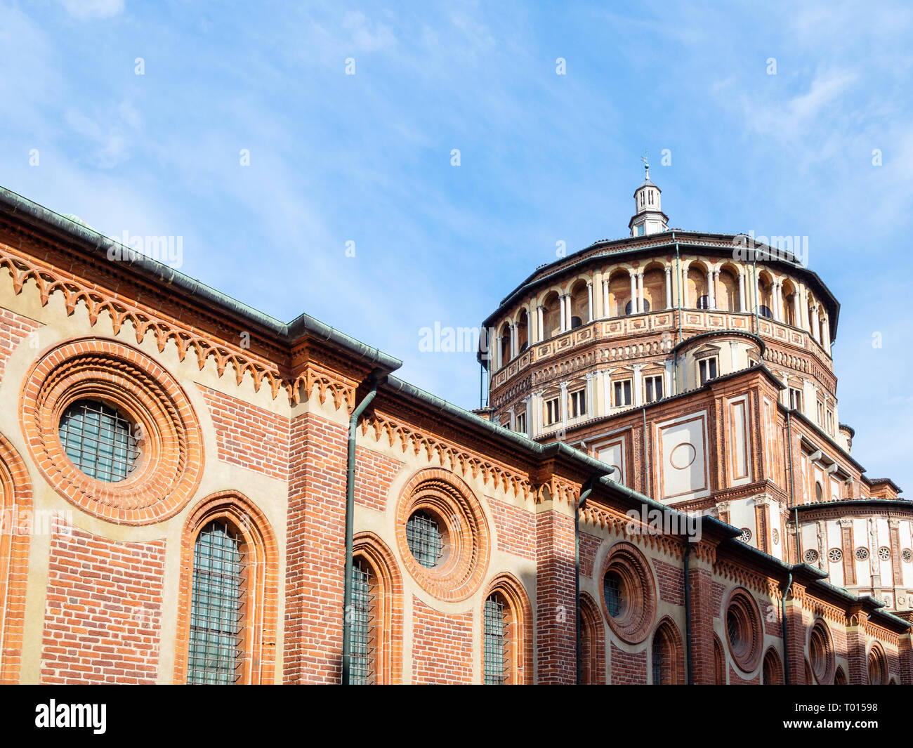 Travel to Italy - wall and Bramante dome of Church Chiesa di Santa ...