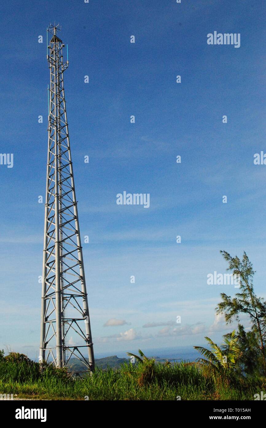 A high cell tower standing up in the mountain Stock Photo - Alamy