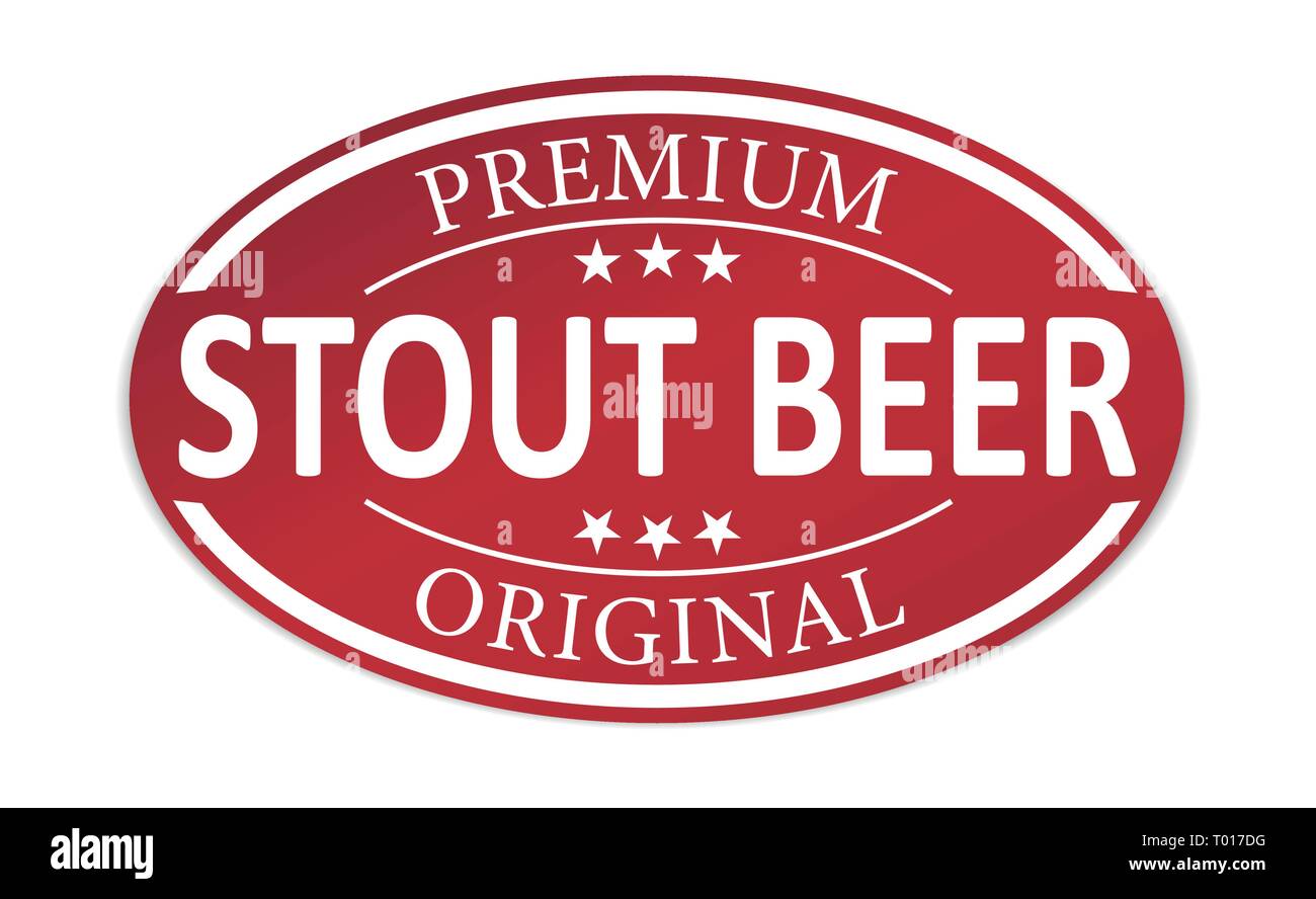 premium stout beer originalpaper web badge logo icon with stars Stock ...