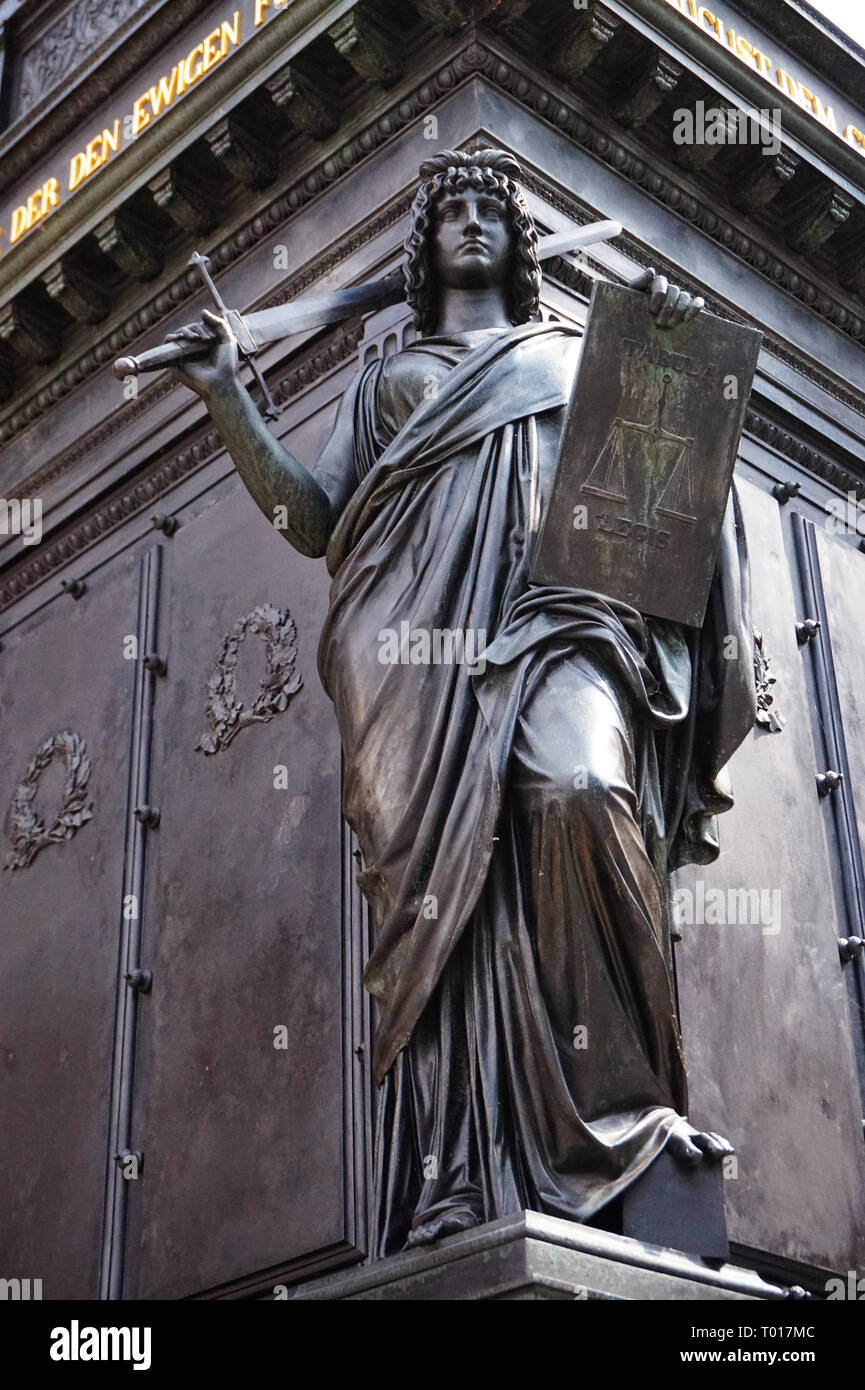 Statue of Allegorical Figure Justice from King Friedrich August I ...