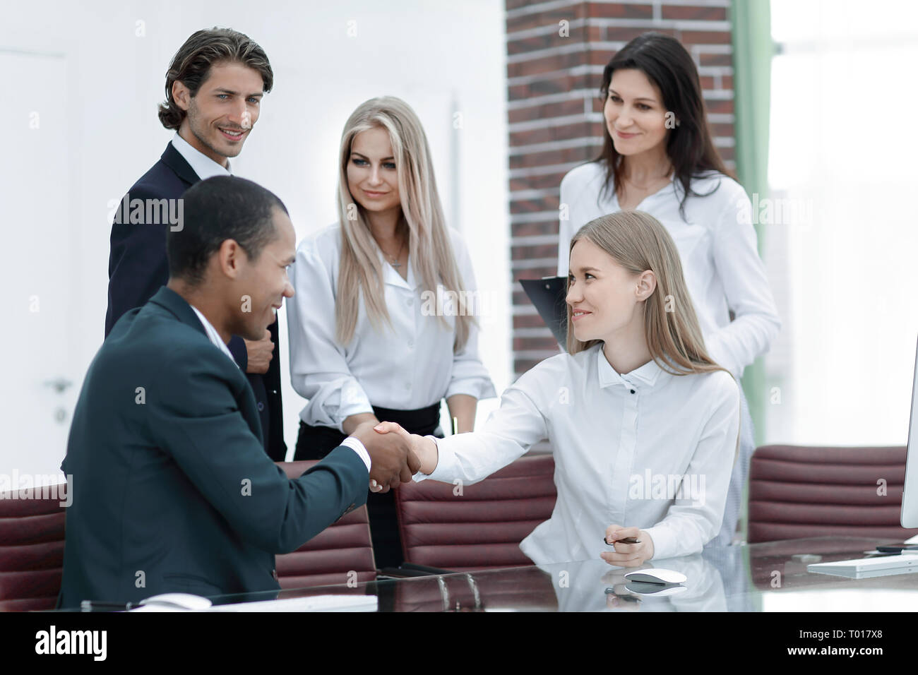 business partners conducting a workshop in the office Stock Photo - Alamy