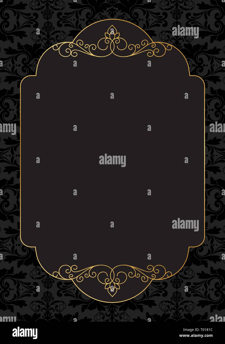Luxury black gold invitation card hi-res stock photography and images ...