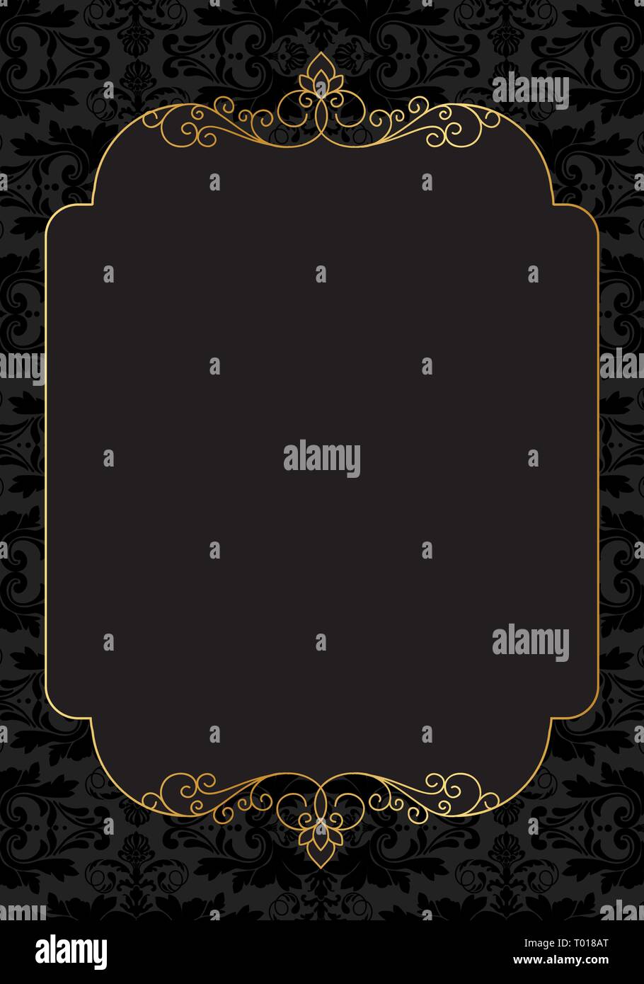 Antique gold frame baroque design Stock Vector Images - Alamy