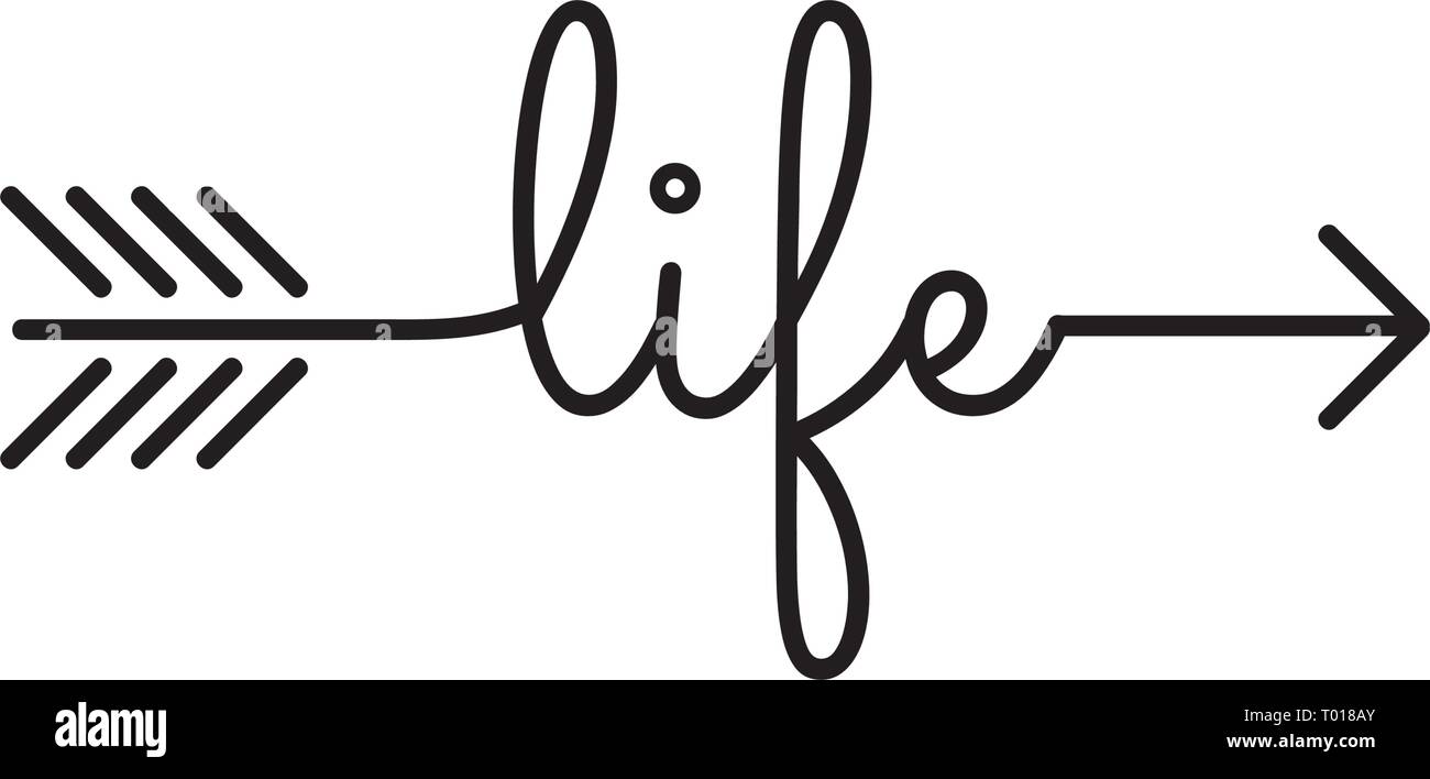 The Word Life In Cursive
