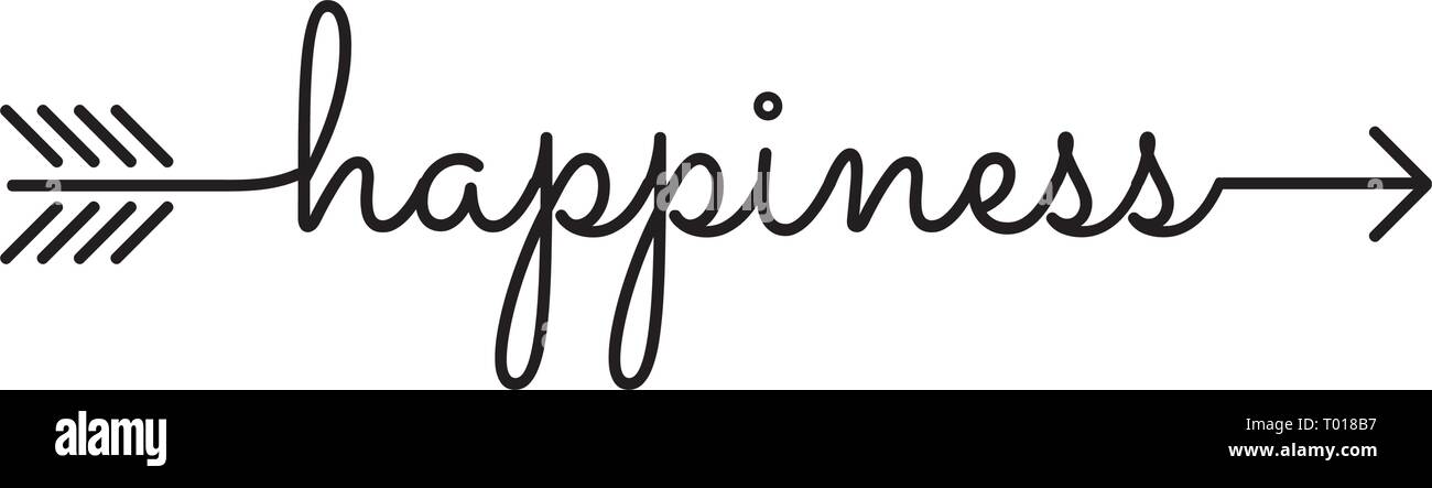 happiness typography arrow Stock Vector Image & Art - Alamy