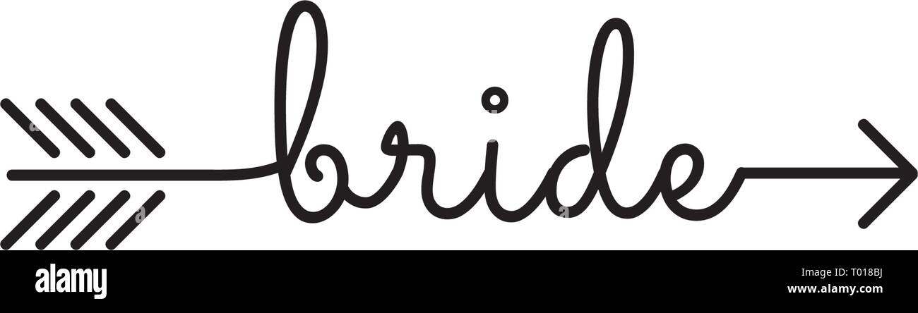 typography: word bride starts an ends with arrow Stock Vector Image ...