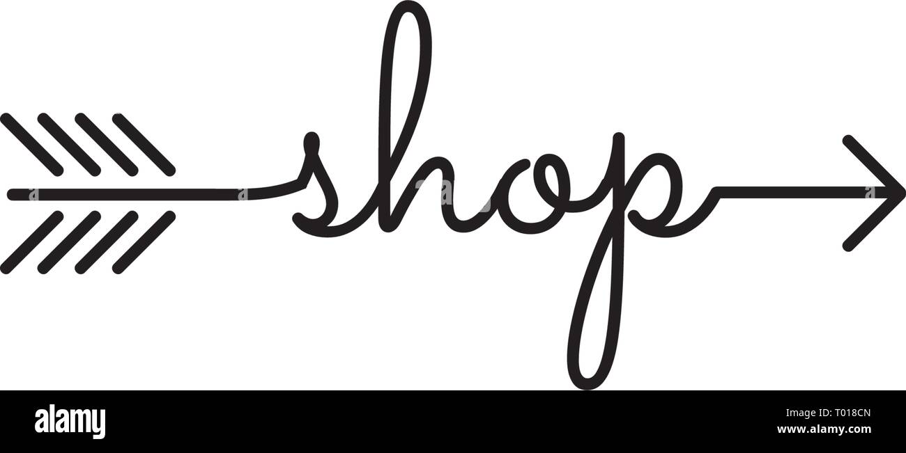 shop typography arrow Stock Vector Image & Art - Alamy