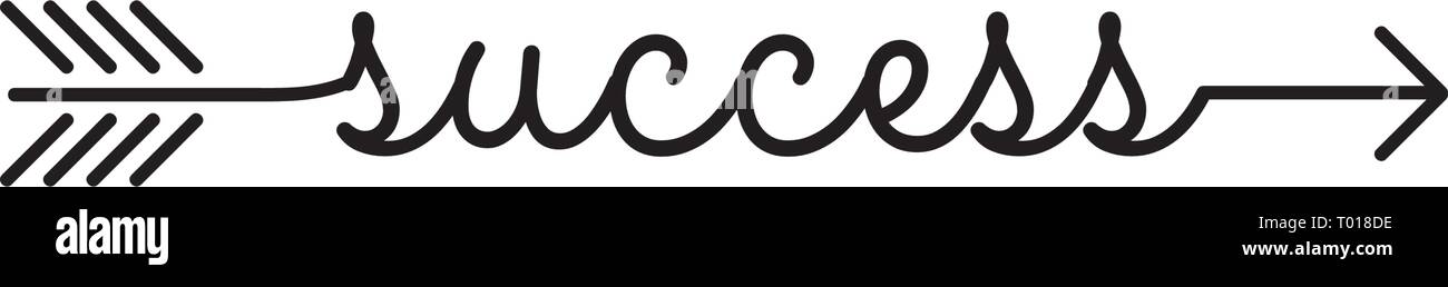 success typography arrow Stock Vector Image & Art - Alamy