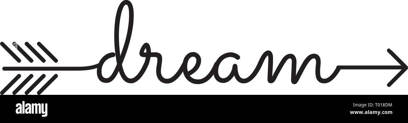 dream typography arrow Stock Vector Image & Art - Alamy