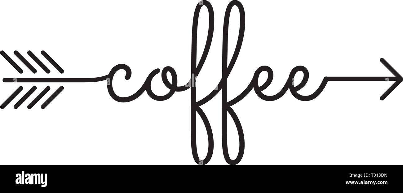 coffee typography arrow Stock Vector Image & Art - Alamy