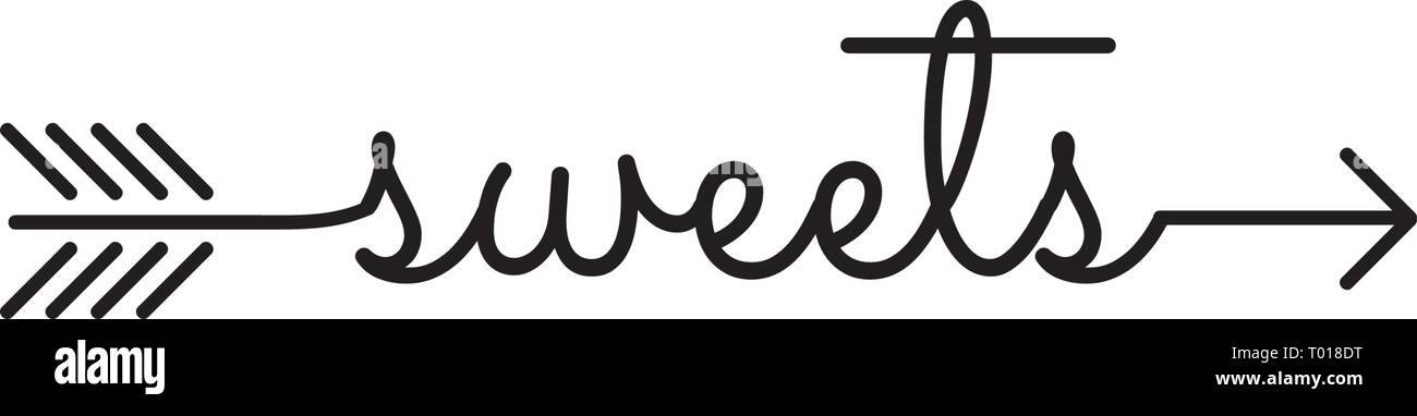 sweets typography arrow Stock Vector Image & Art - Alamy