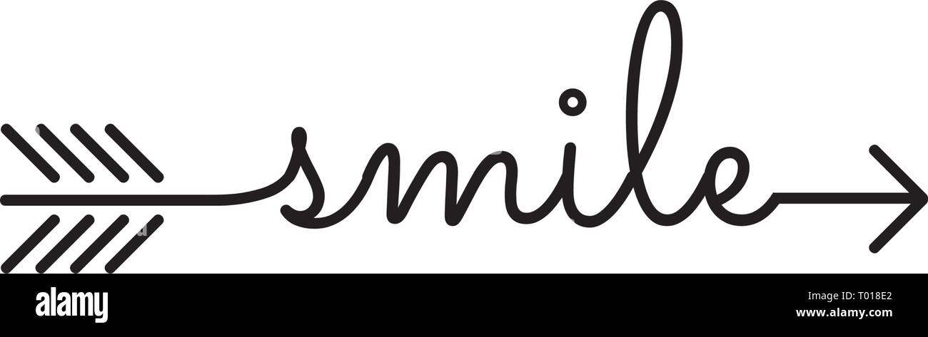 smile typography arrow Stock Vector Image & Art - Alamy