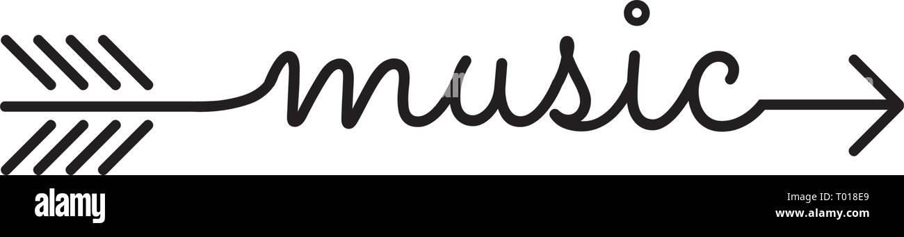 music typography arrow Stock Vector Image & Art - Alamy