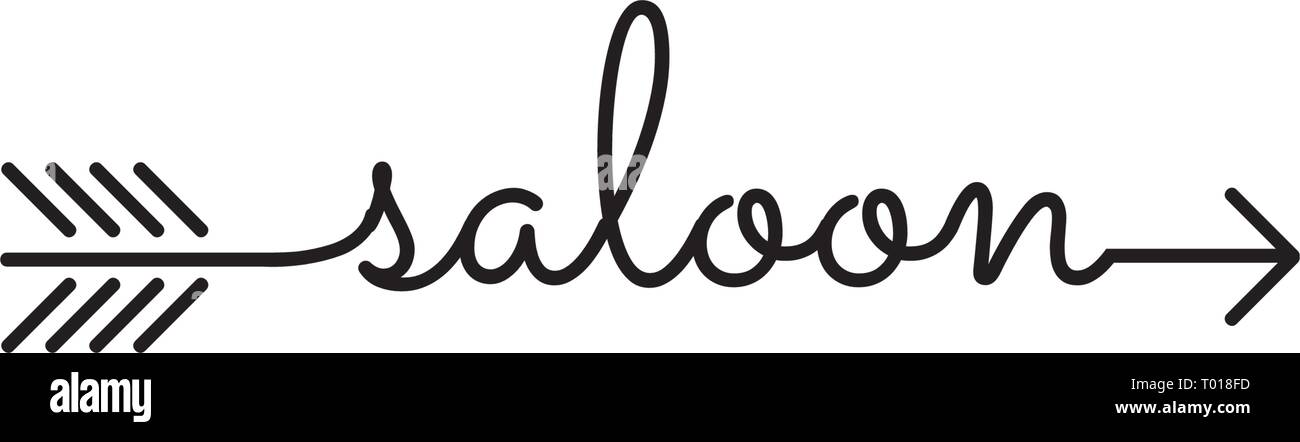 saloon typography arrow Stock Vector Image & Art - Alamy
