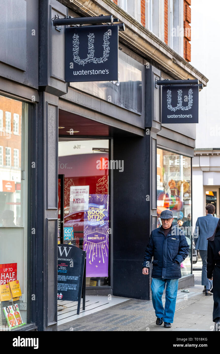 Waterstones book store. High Street Kensington, Kensington, London ...