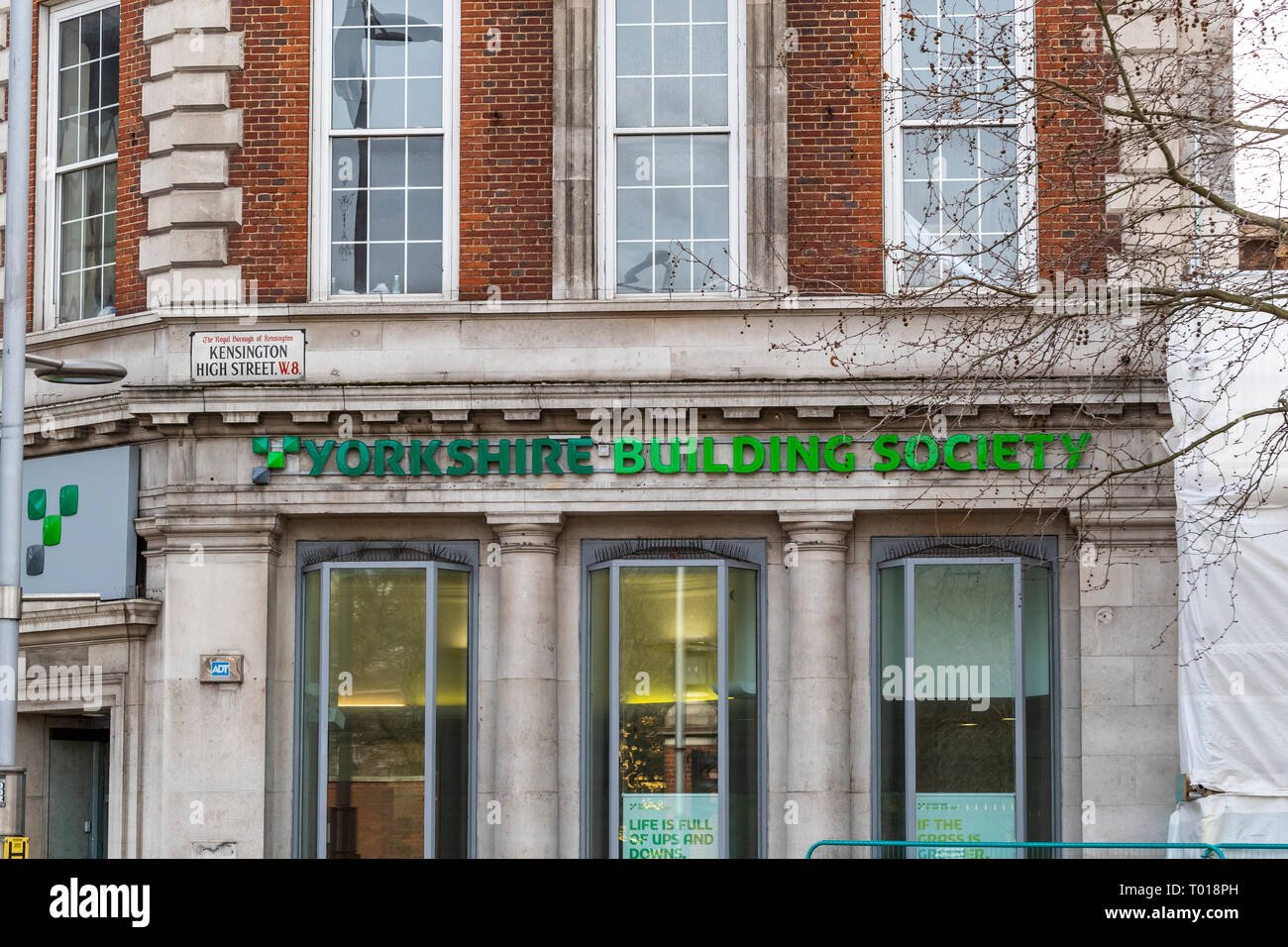 Yorkshire Building Society, High Street, Kensington, London Stock Photo ...