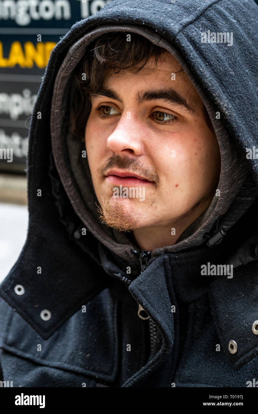 Invisible man. A young man, Connor, is homeless. He sits outside ...