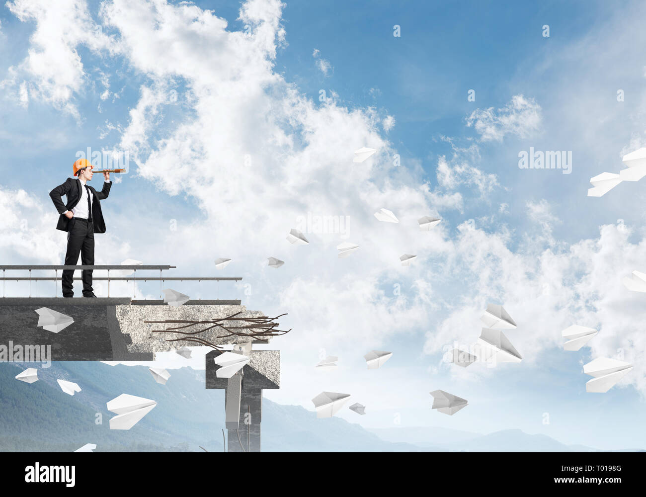 Looking up for new ways of problems solution Stock Photo - Alamy