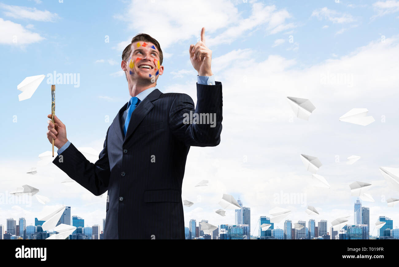 Conceptual image of modern doing business Stock Photo - Alamy