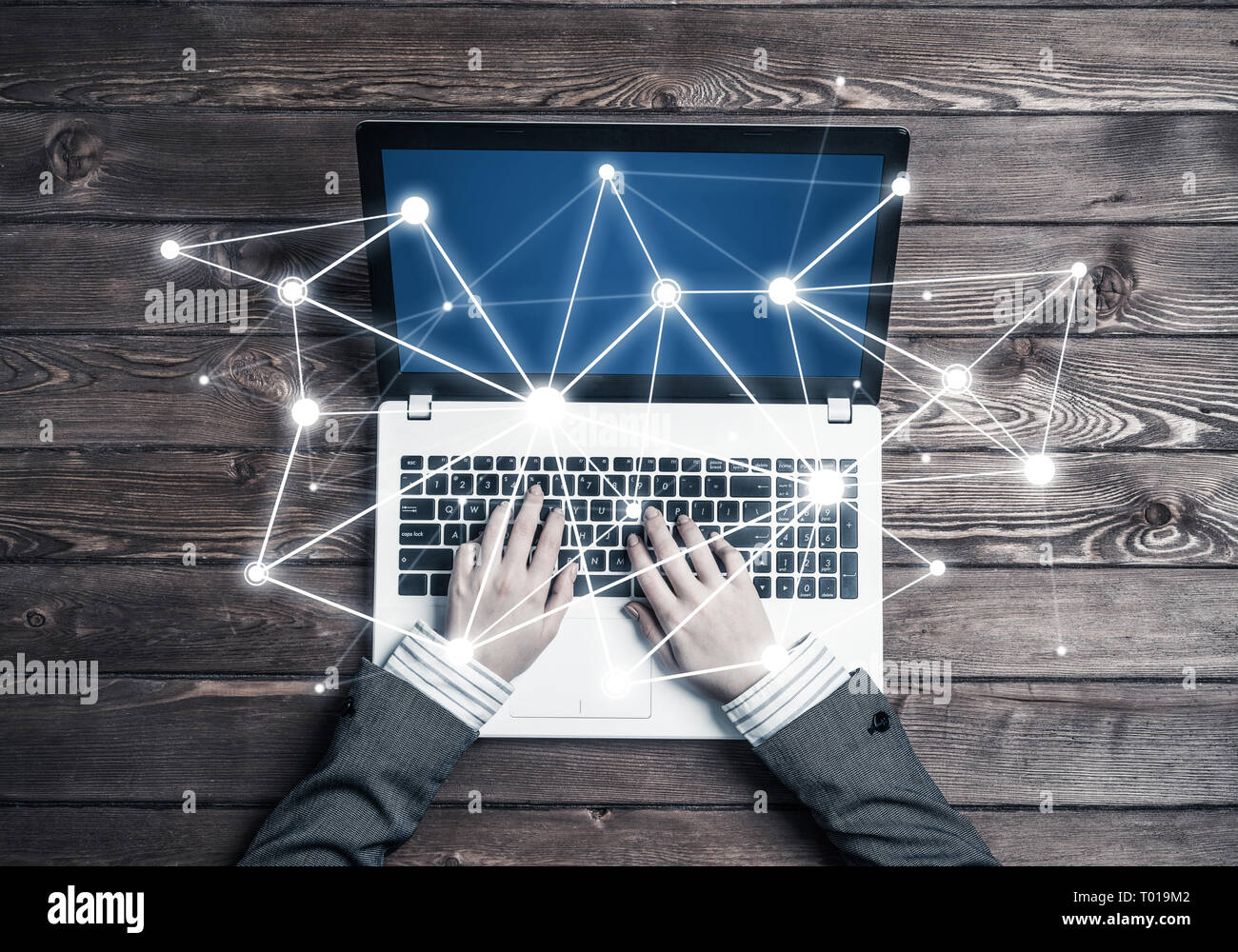 Concept of social connection and networking with social connection ...