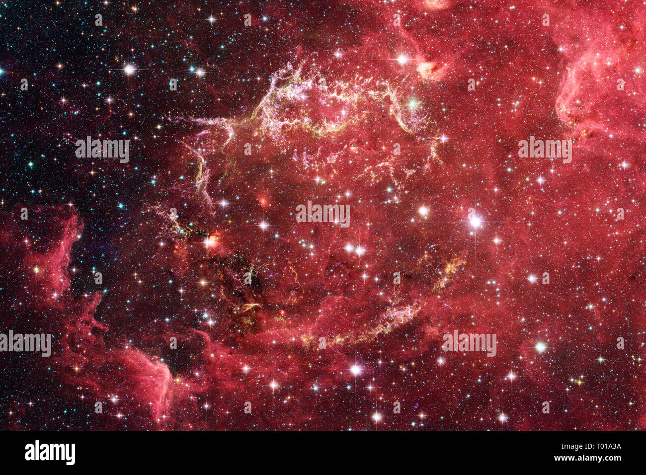 Beautiful galaxy and cluster of stars in the space night. Elements of ...