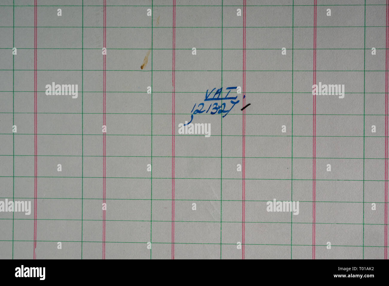 a close-up of handwritten accounting ledger pages dated 1975 Stock ...