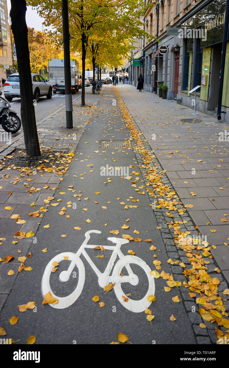 Sign Bicycle Only Lane Road Stock Photos & Sign Bicycle Only Lane Road ...