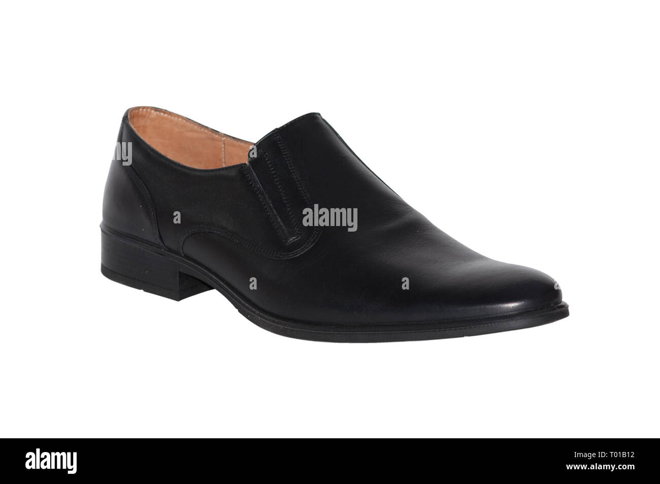 High resolution image. Black shoes isolated on the white background ...