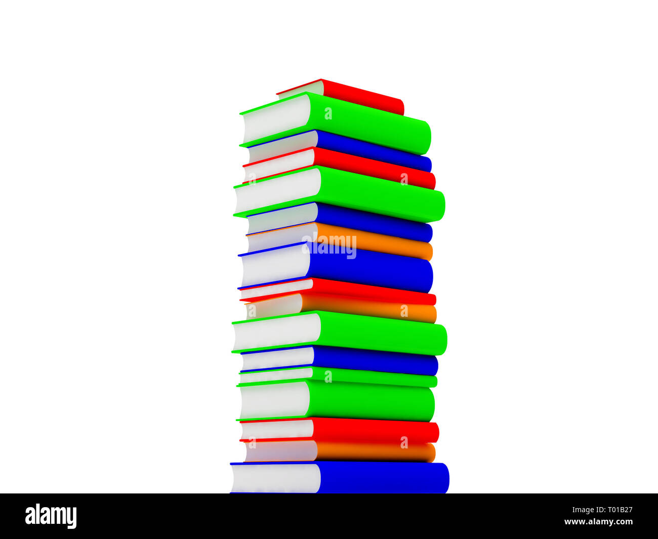 High resolution image books. 3d illustration over white backgrounds ...