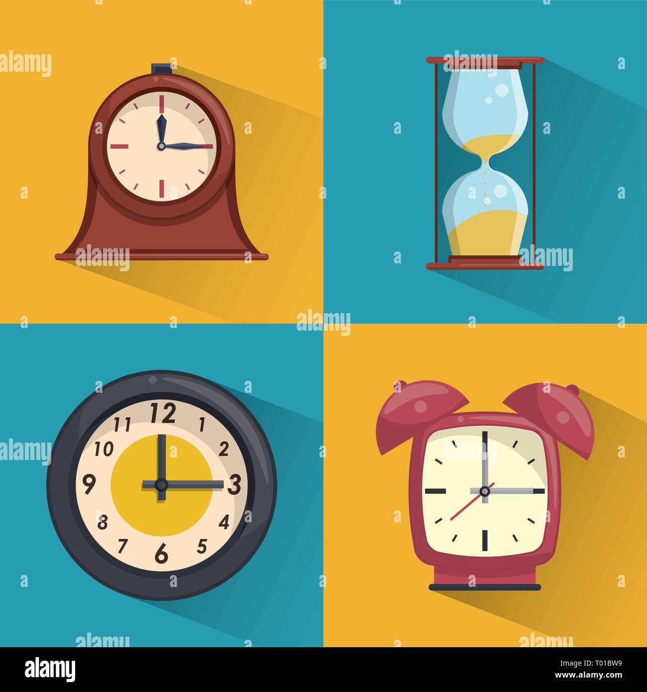 Clocks collection set Stock Vector Image & Art - Alamy