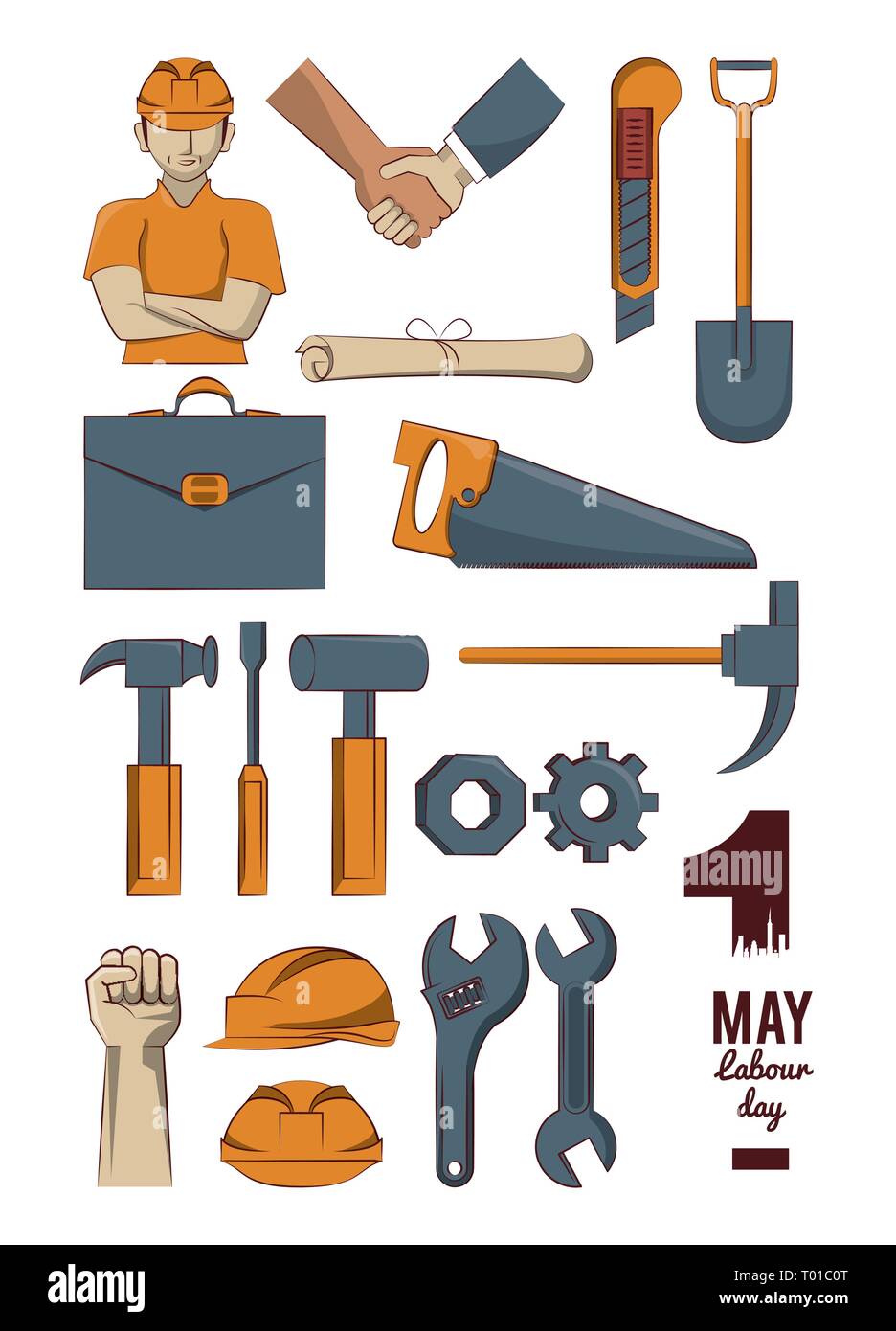 Happy labor day collection Stock Vector Images - Alamy