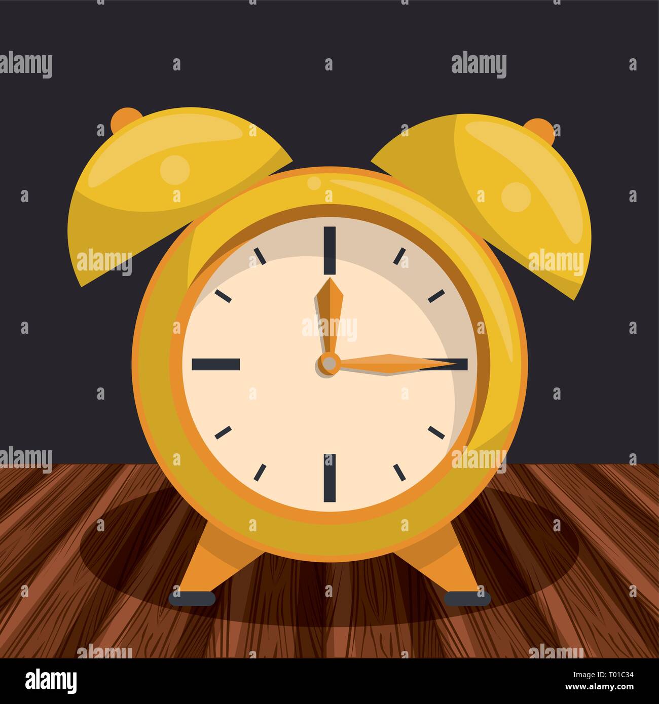 Vintage clock on table cartoon Stock Vector Image & Art - Alamy