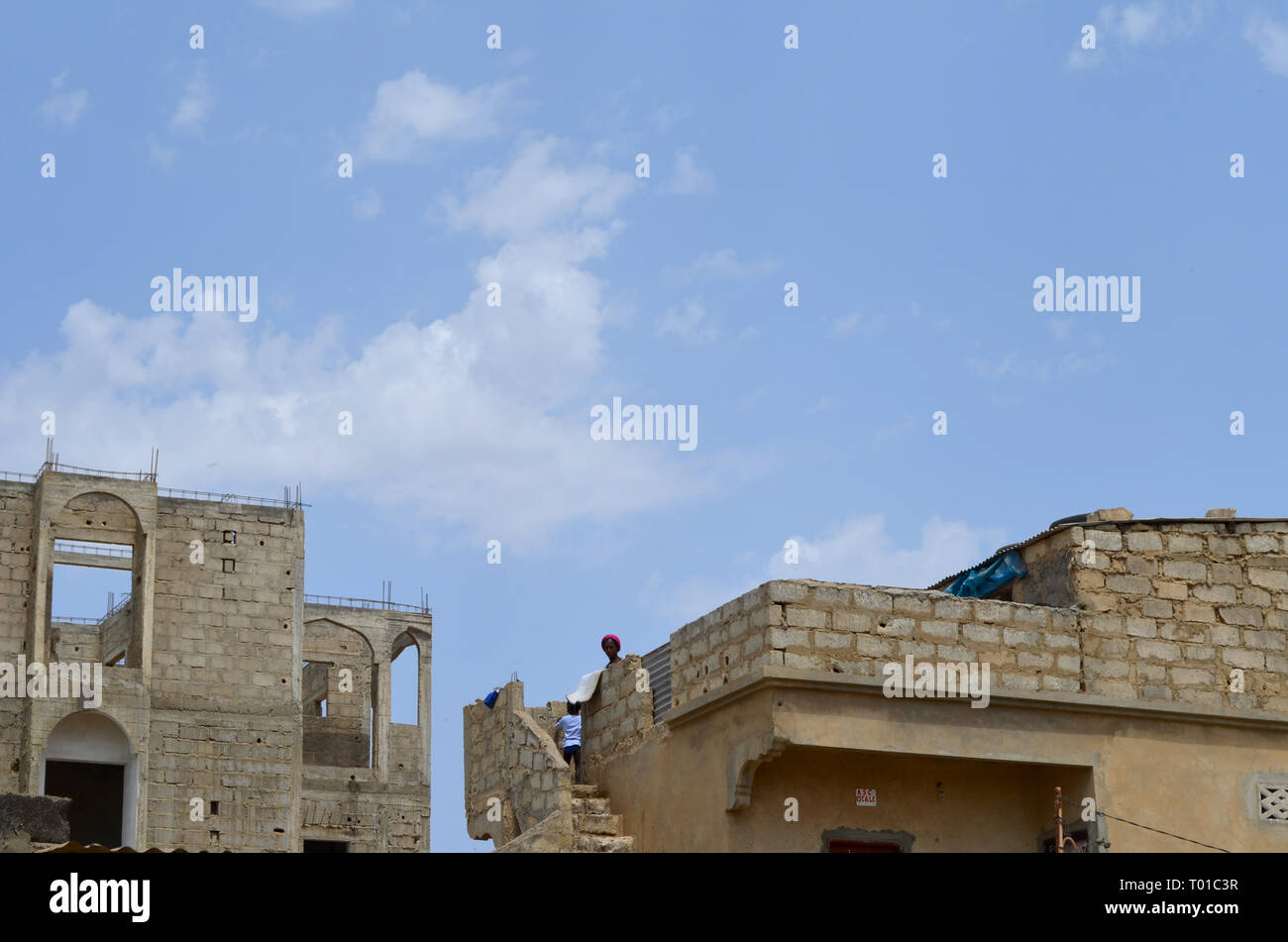 Ngaparou, a small coastal community in the Petite Cote of Senegal Stock ...