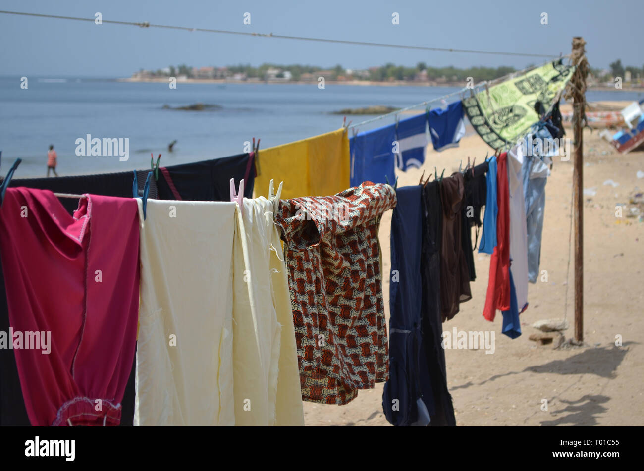 Ngaparou, a small coastal community in the Petite Cote of Senegal Stock ...