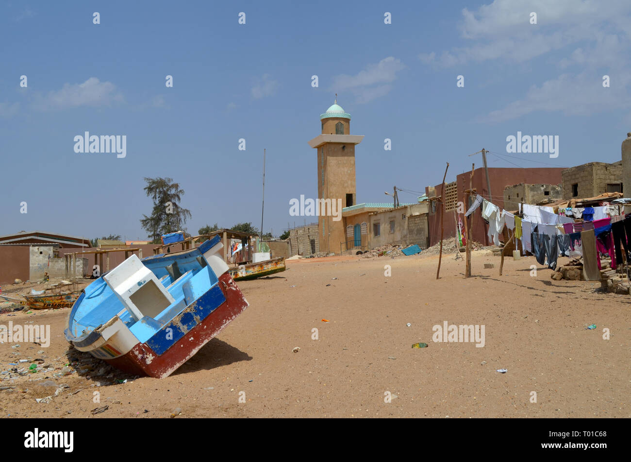 Ngaparou, a small coastal community in the Petite Cote of Senegal Stock ...