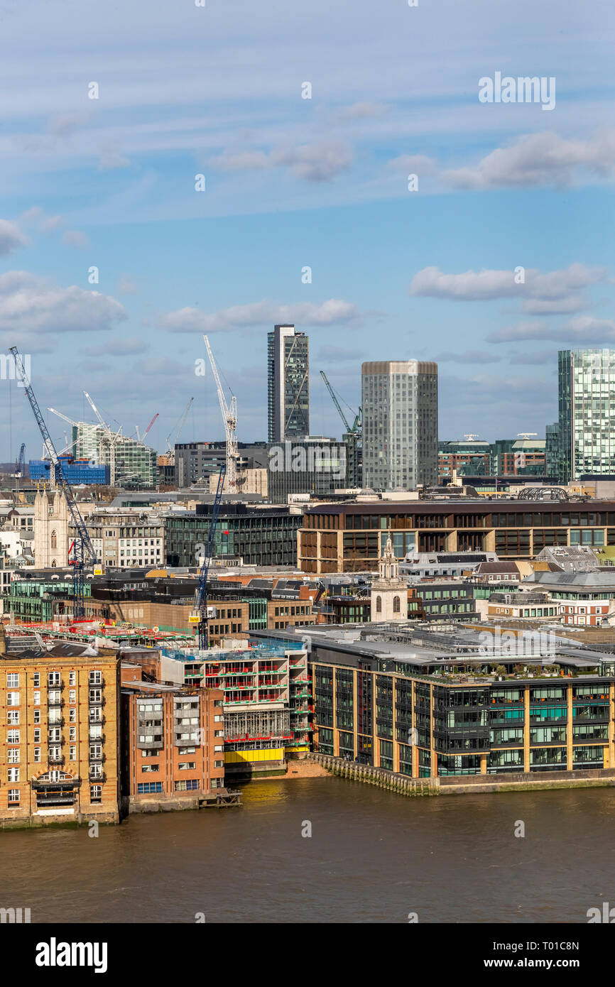 The Queenhithe Dock (centre bottom), London's oldest dock dating back ...