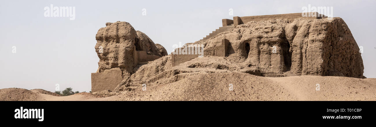 Kerma, Sudan, February 8., 2019: The large central temple of Kerma ...