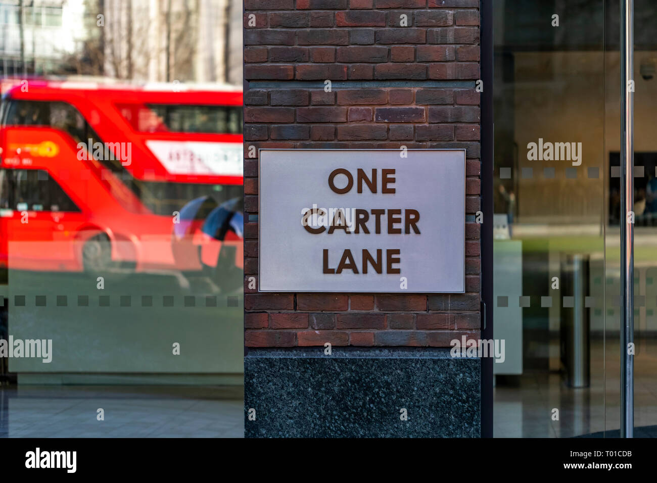 Address panel for number One Carter Lane, London, a multi occupancy ...