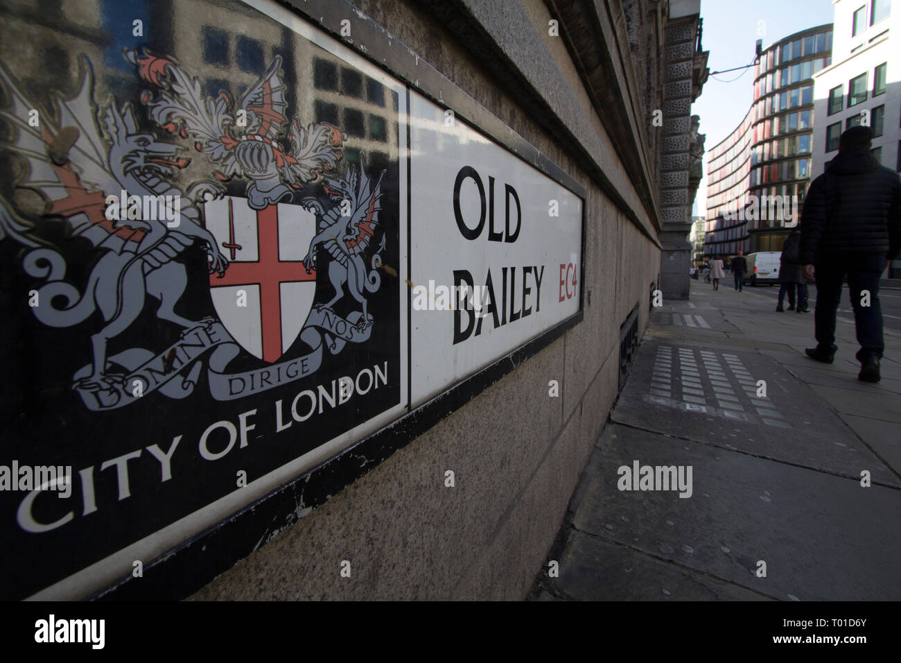 Old Bailey street sign City of London Stock Photo - Alamy