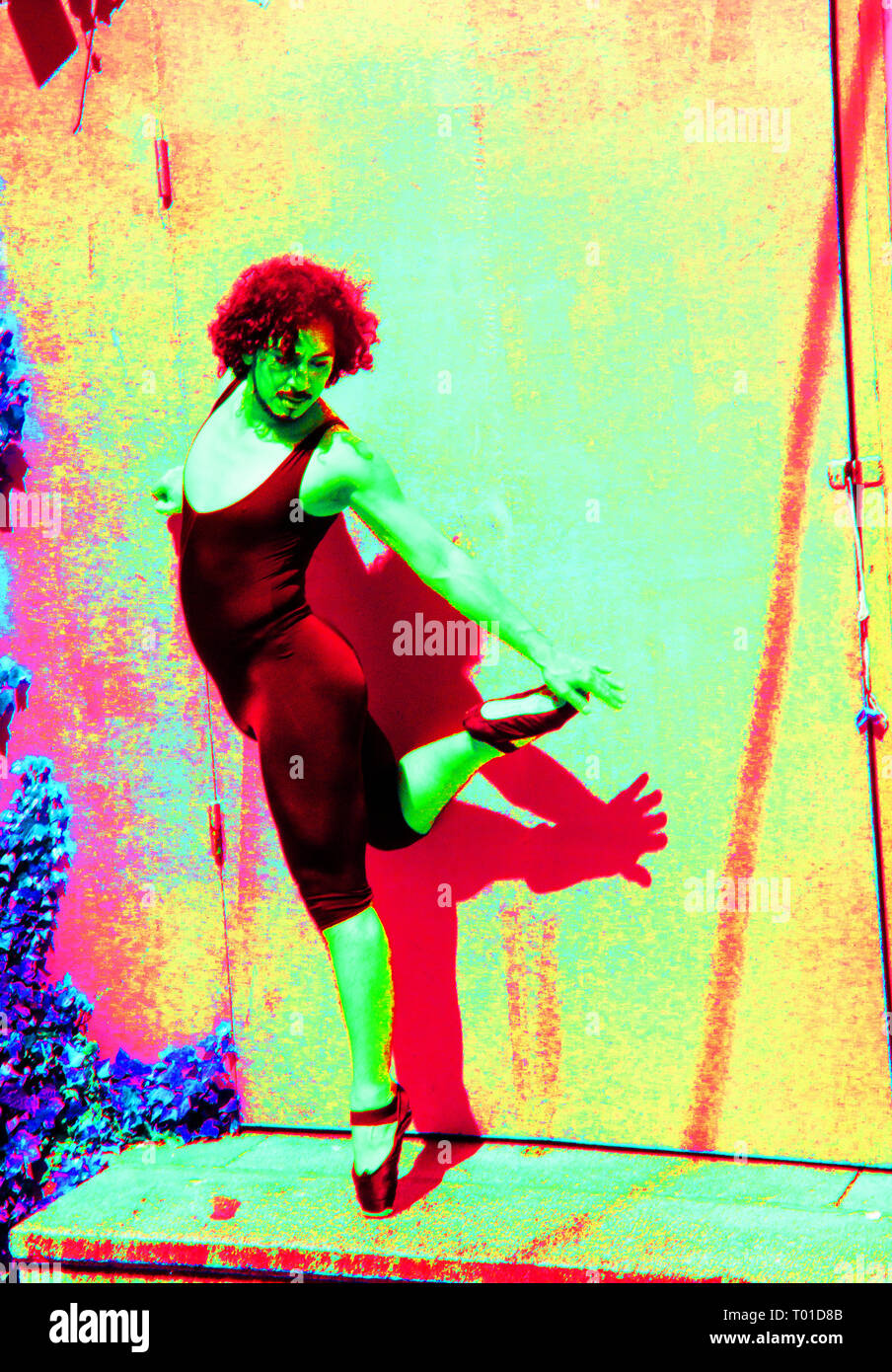 Ballet dancer man with black mallot and ballet tips Stock Photo - Alamy