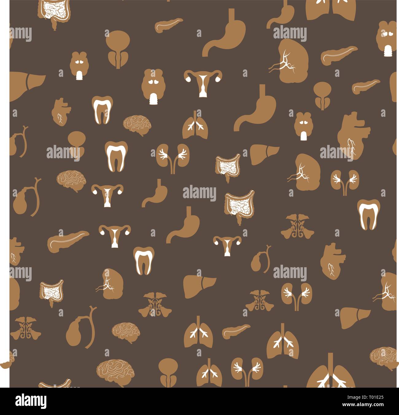 abstract seamless pattern with human organs icons 10 eps Stock Vector ...