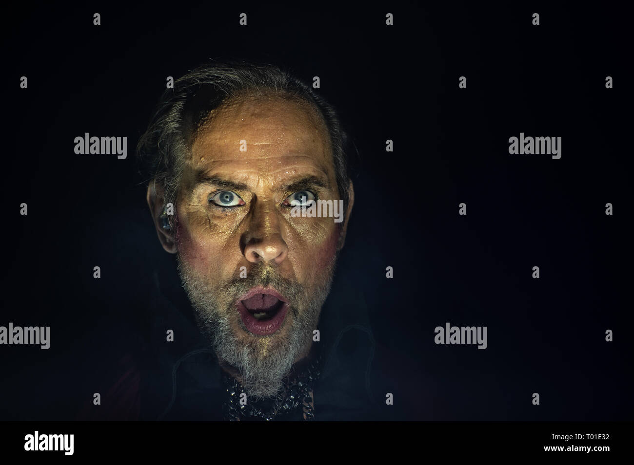 Singer of english dark rock band bauhaus ciampino hi-res stock ...