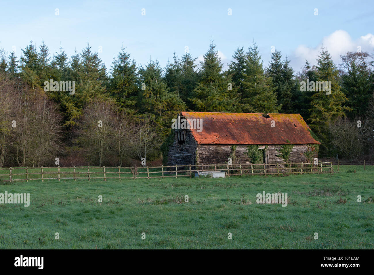 Old derelict barn in the countryside Stock Photo - Alamy