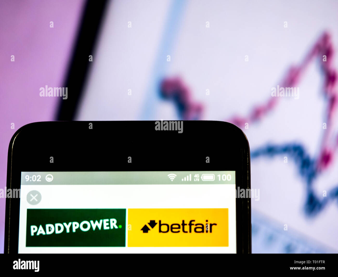 Paddy Power logo seen displayed on smart phone Stock Photo - Alamy